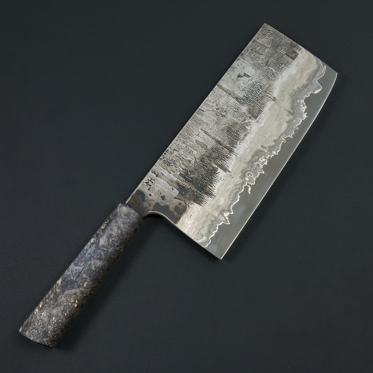 Martin Huber Cleaver 200mm X 90mm Wrought Iron, Ni, 1.2419 Poplar Burl ...
